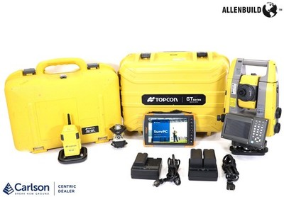 Topcon GT Robotic Total Station With RC-5A With Windows Tablet | eBay