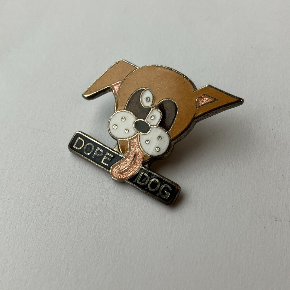 Police Dope Dog Pin Badge, Very Good Condition, Unusual & Rare Enamel ...