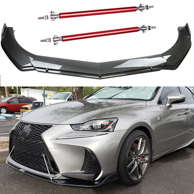 For LEXUS IS250 IS350 IS300 RC350 Car Front Bumper Lip Splitter Carbon ...