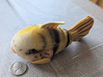 Vintage 1960-64 Steiff FLOSSY FISH Yellow Felt & Mohair | eBay