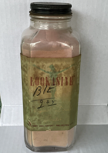 VTG LOOKASINE 1LB BOTTLE VAGINAL DOUCHE POWDER 90% FULL NATIONAL DRUG ...