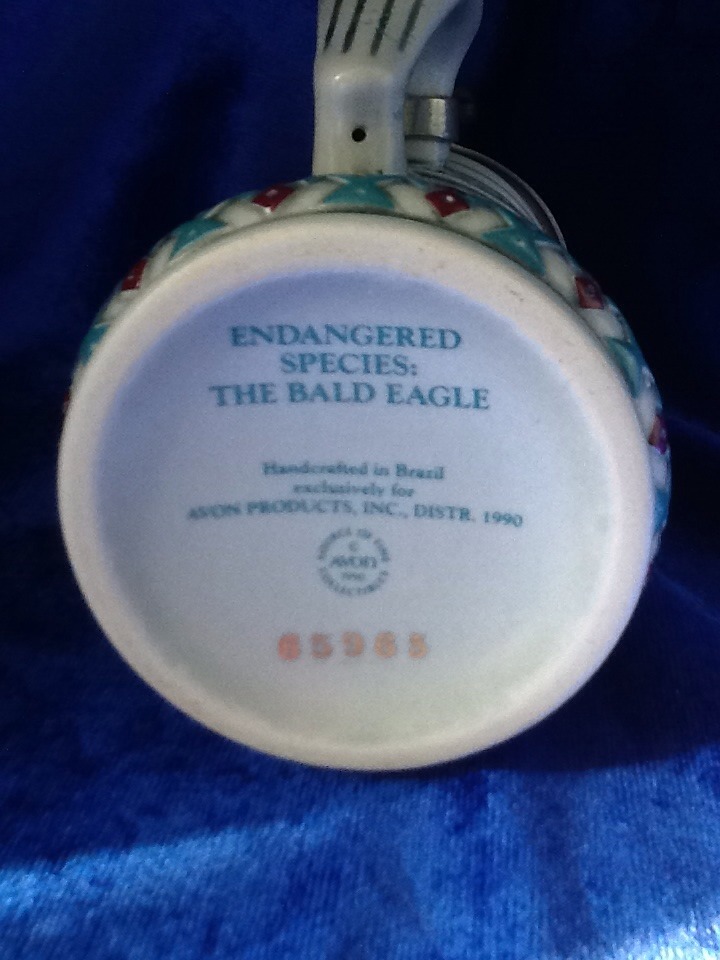 Avon 1990 Endangered Species: The Bald Eagle Stein #65965 Handcrafted ...
