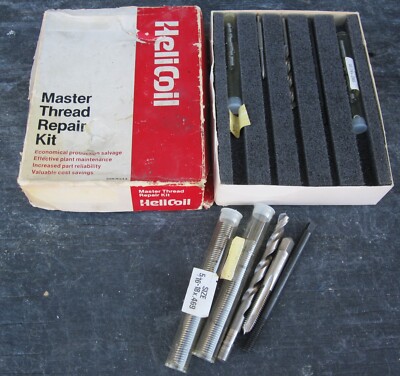 Helicoil Master Thread Repair Kit Tool Inserts/Bits with Extras | eBay