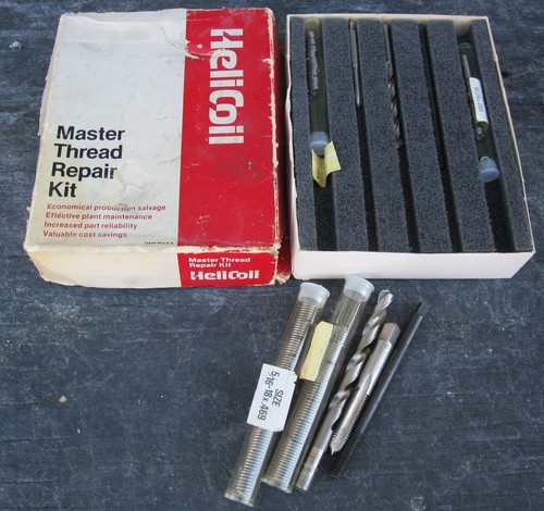 Helicoil Master Thread Repair Kit Tool Inserts/Bits with Extras | eBay