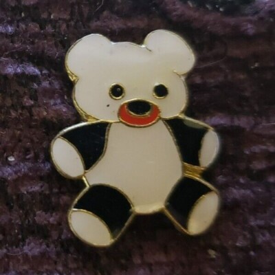 Vintage Enamel Panda Bear Stuff Animal Hat Pin Size 1" L x 3/4" W | eBay
