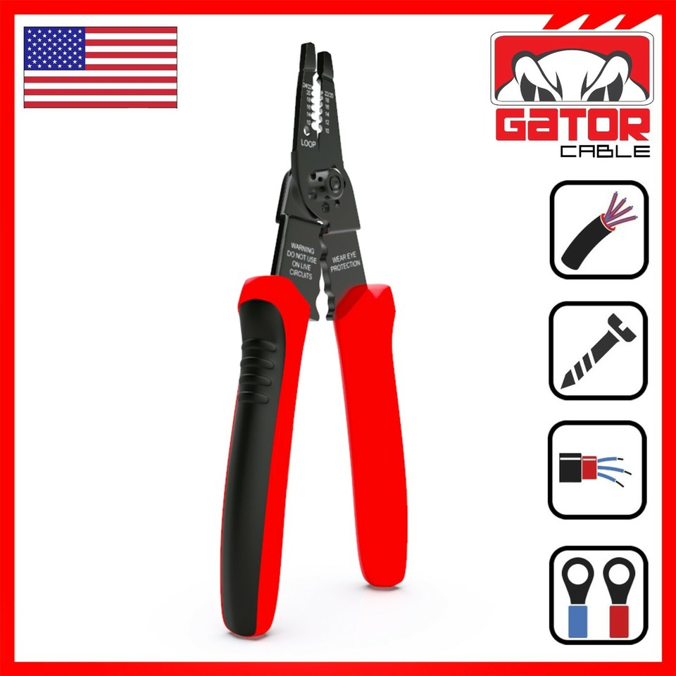 Wire Cable Cutter Crimper Stripper Multi Tool Pliers Shear Snip Grip ...