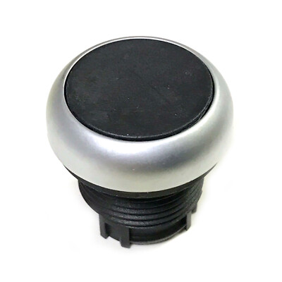 EATON M22-D-S Pushbutton 22.5mm Flush Mounted Black Actuator Silver ...