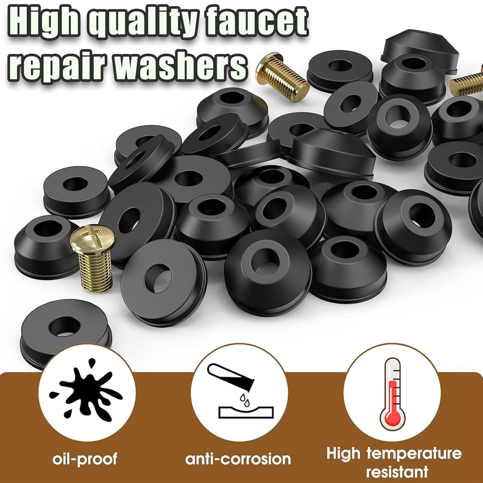 48PCS Outdoor Faucet Repair Kit Water Hose Gasket Rings Faucet Washer ...
