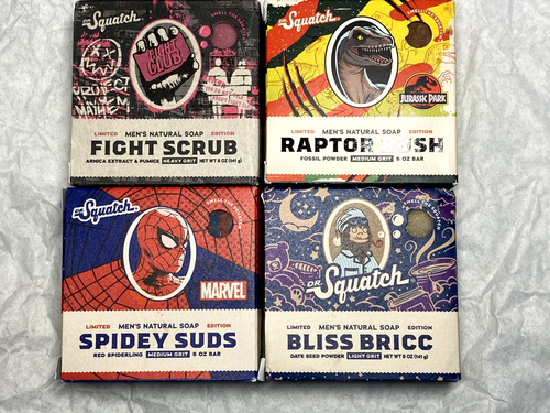 Dr. Squatch 5 Bar Soap Lot w/ Limited Editions Rare: Fight Scrub ...