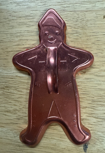 VINTAGE COPPER COLOR ALUMINUM GINGERBREAD MAN - 6 INCHES COOKIE CUTTER ...