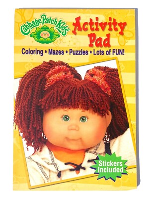 Cabbage Patch Kids Activity Pad Coloring Mazes Puzzles and CPK Stickers ...