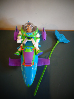DISNEY TOY STORY BUZZ LIGHTYEAR W/JET SKI VEHICLE PULL ZIP CORD TOY ...
