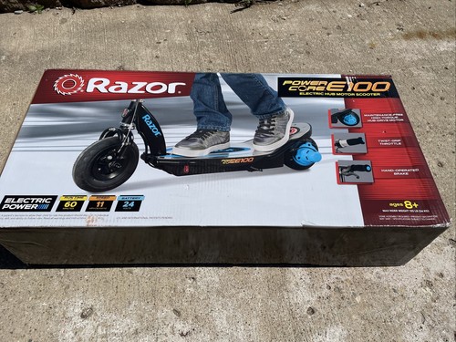 Razor Power Core E100 Electric Scooter With Aluminum Deck - Blue ...