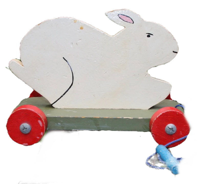 Preloved 1960's pull-along rabbit toy | eBay Australia