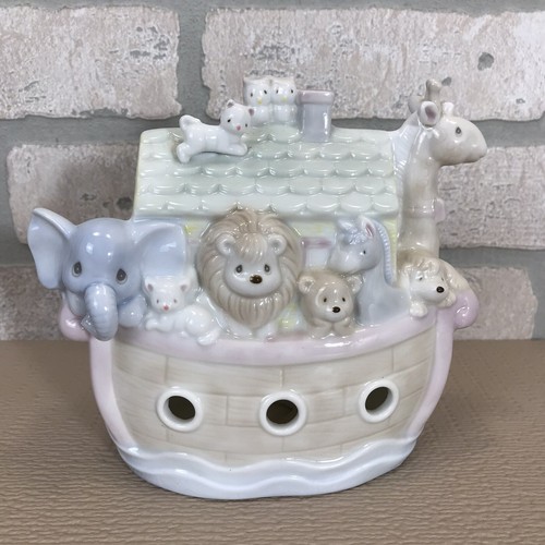 Vintage Enesco Noah’s Ark Coin Bank w/Stopper Precious Moments Animals ...