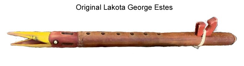 Native American Style Flute - Lakota George Estes Replica-Key of F# ...