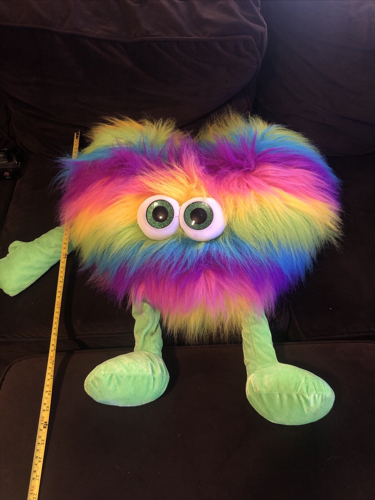 Ideal Toys Direct Multi-Color Plush Cute Heart Monster Tie Die Fuzzy ...