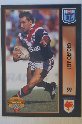 Eastern Suburbs NRL Rugby League Series 1 Dynamic In Action Card Jeff ...