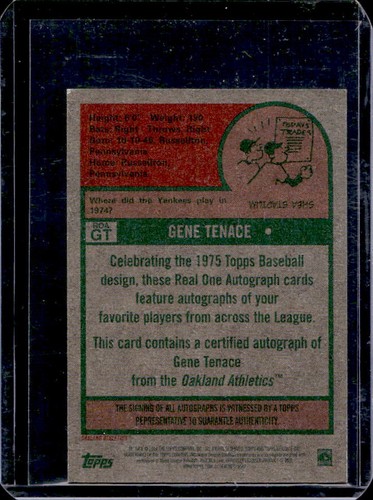 2024 Topps Heritage Mini Gene Tenace Real One Auto #ROA-GT | eBay