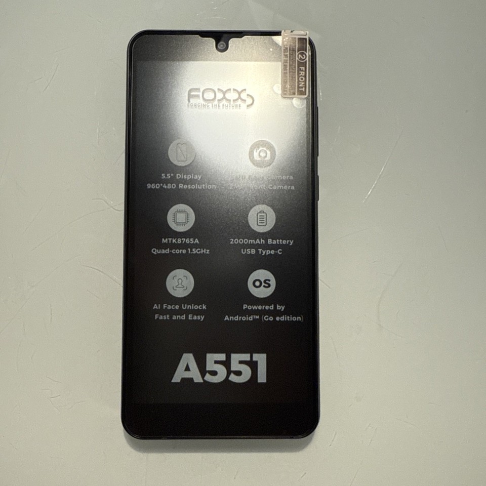 FOXXD A551 (Unlocked) Black 4G LTE Dual-SIM 5.5" 2GB RAM 16GB GSM ...