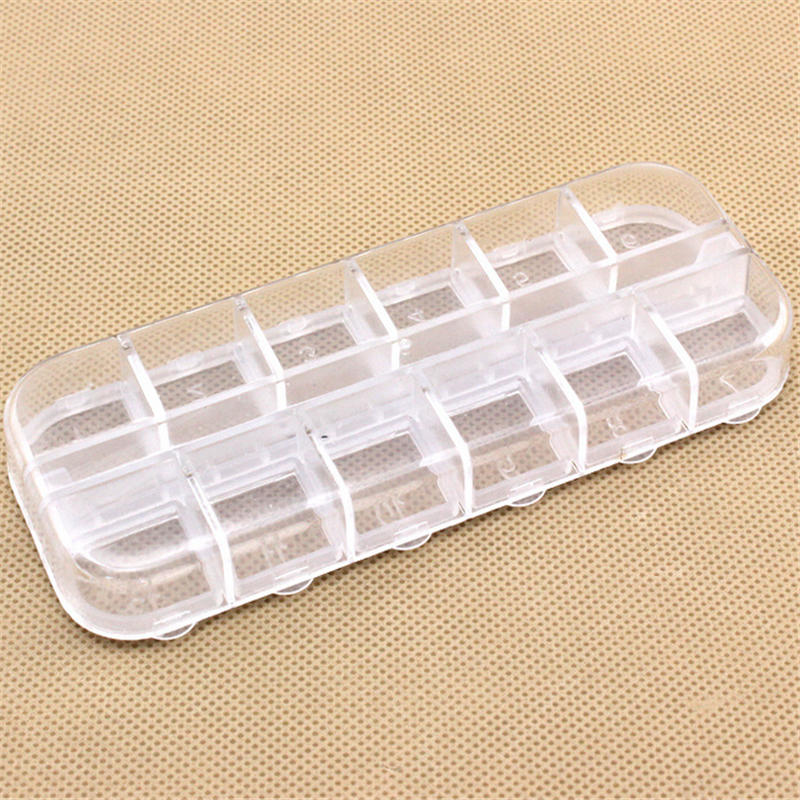 12 Grid Clear Plastic Box Storage Boxes Organizer Holder Case Pill Box ...