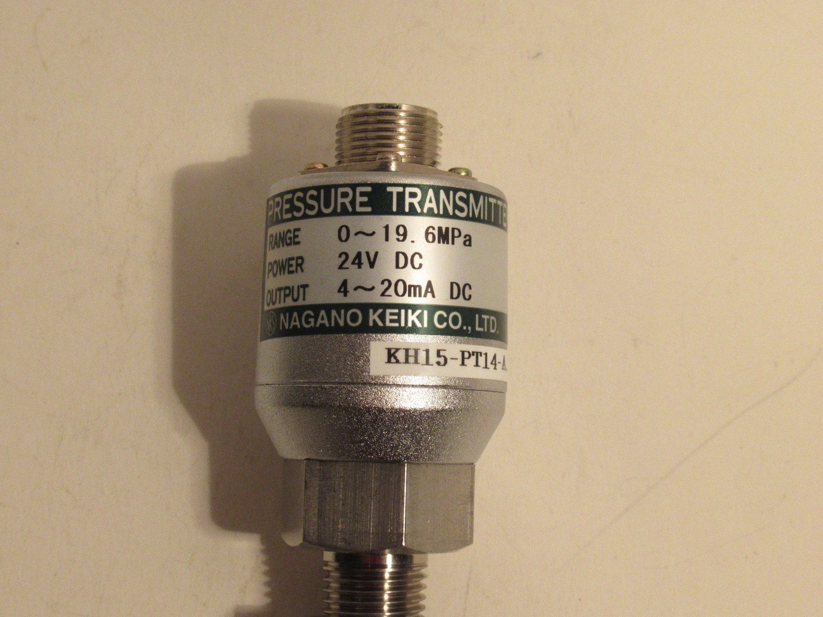 NAGANO KEIKI KH15 KH15-PT14-A.19.6M-1.0 24V DC PRESSURE TRANSMITTER NEW ...