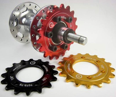 VeloSolo UK Bolt on CNC 1/8" 3/32" Disc Cog 16 17 18 fixed track RED ...