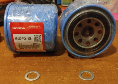 TWO Genuine OEM Honda S2000 Oil Filters W/Washers 15400-PCX-306 NEW AP1 ...
