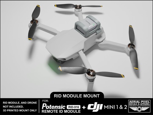 DJI Mini 1 and 2 Potensic RID-916 Remote ID Module Mount (Module Not ...