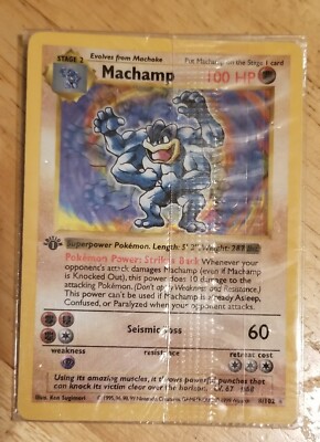 Pokemon Card - Machamp - 8/102 - Shadowless Holo 1st Edition - | eBay