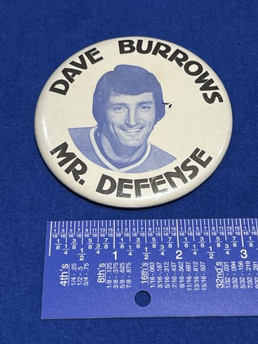 Vintage Pittsburgh Penguins 1970’s Dave Burrows Hockey Pinback Button ...