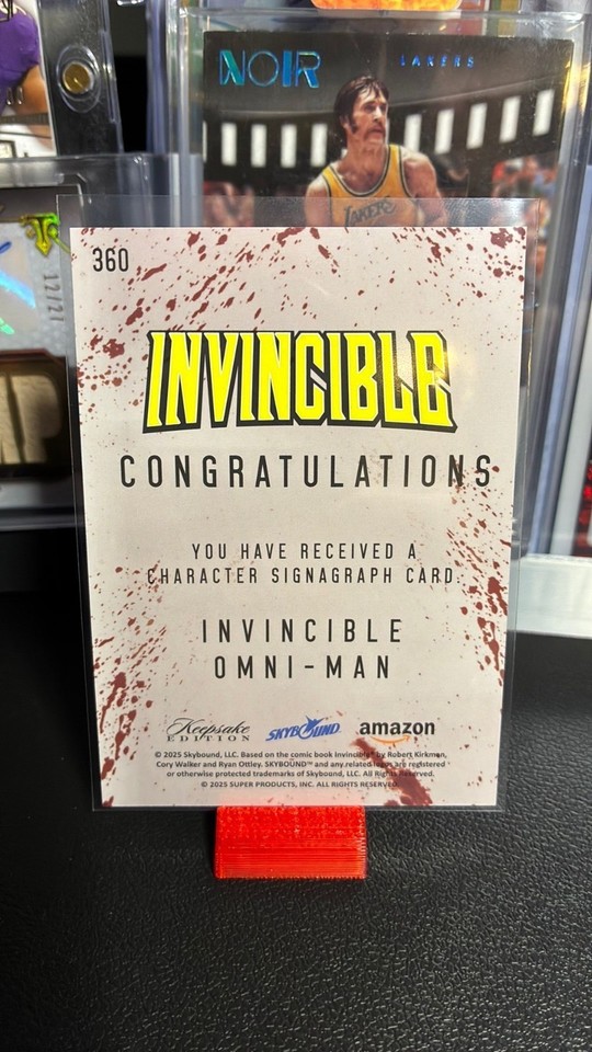 2025 Keepsake Invincible #360 Invincible Omni-man Signature BLOOD ...