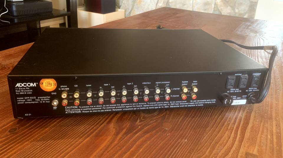 Vintage ADCOM GFP 555 II Preamplifier – Tested, Very Good Condition, No ...