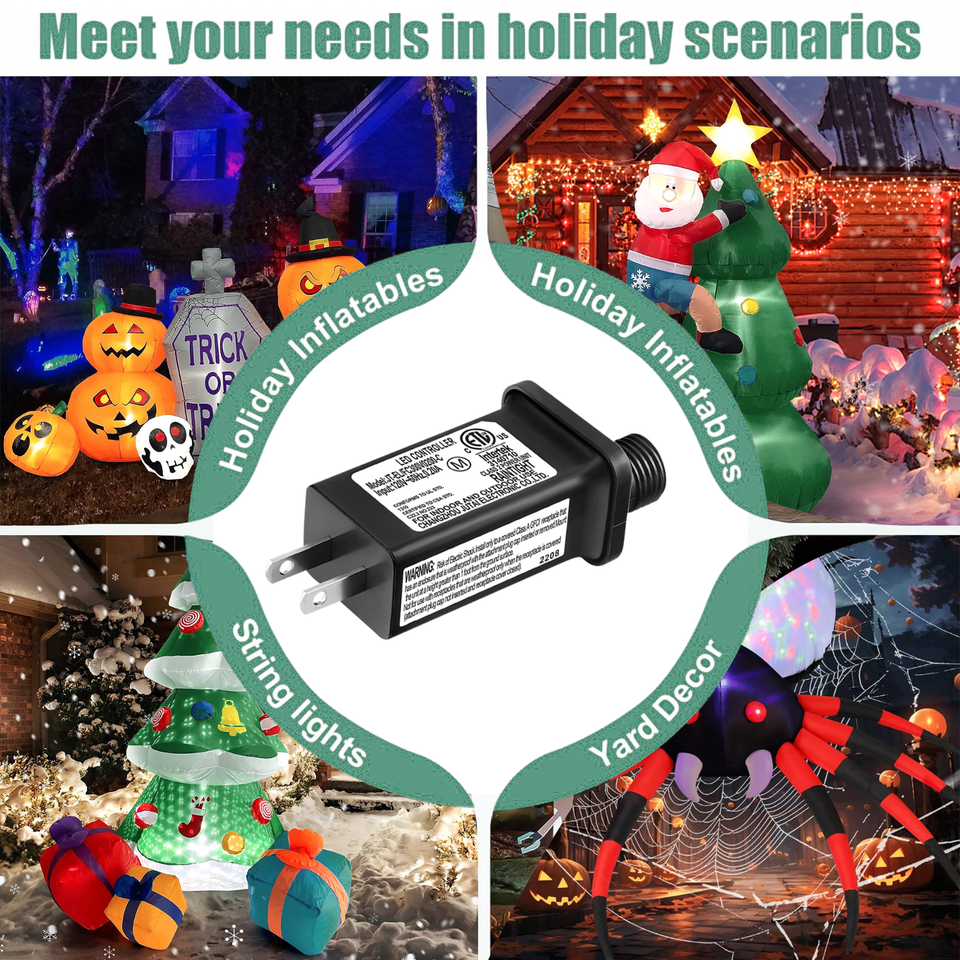 30V 0.2A LED Controller for Christmas String Light Decorations IP44 ...