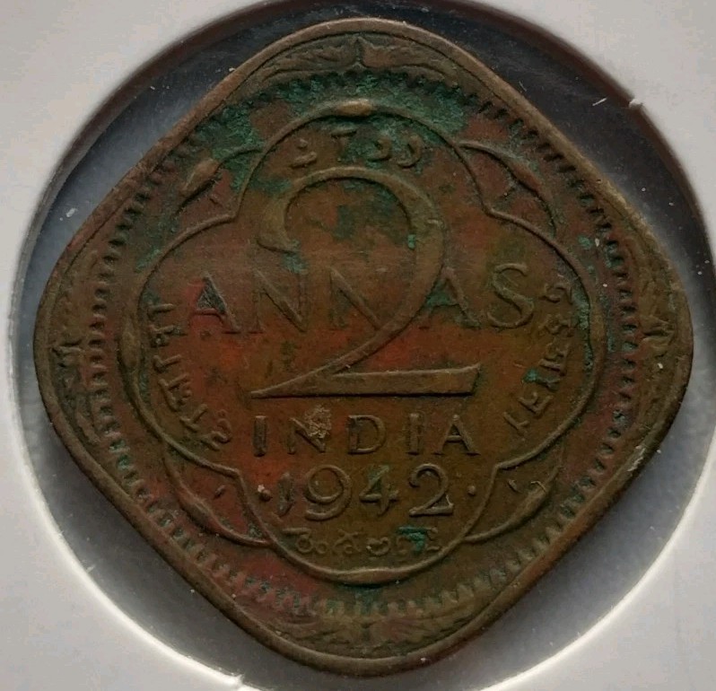 India - British | 2 Annas Coin | King George VI | Km:541A | 1942 | eBay UK