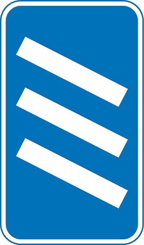 Countdown markers at exit from motorway - Safety sign - 3 bars -600mm x ...