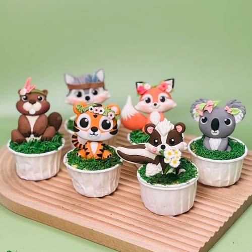Fondant Mold 3.5" Wolf Woodland Animal Cake Topper for Cupcake ...