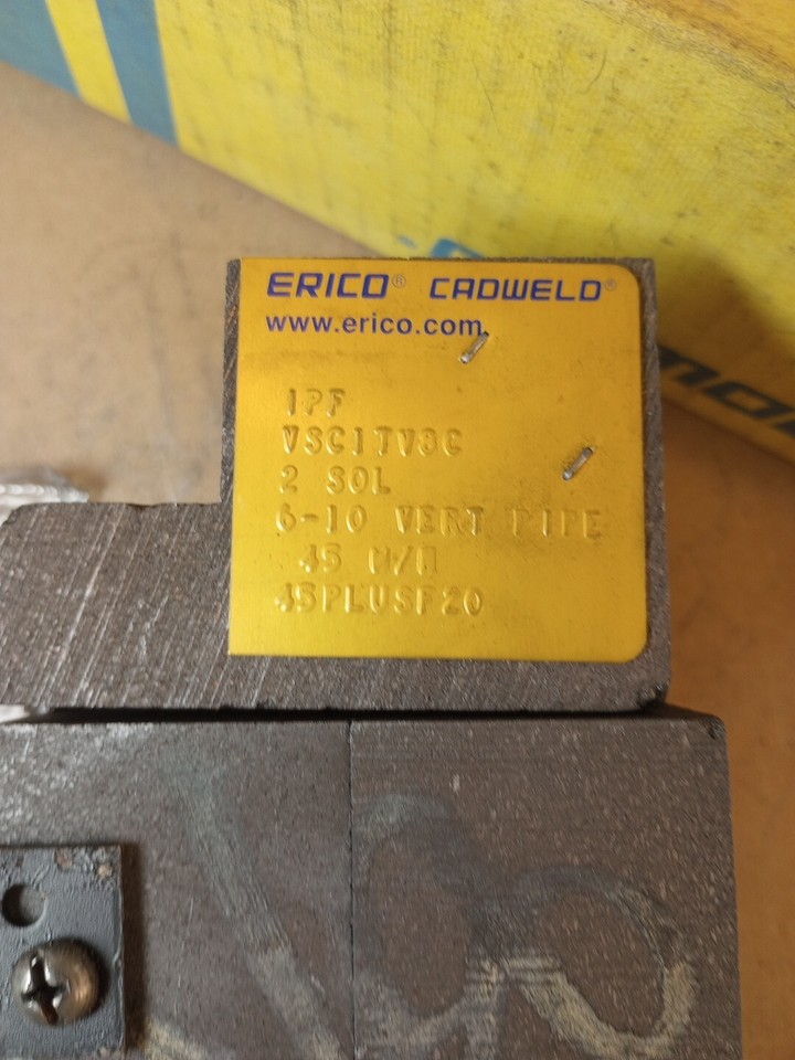ERICO CADWELD VSC1TV8C - #2 SOLID TO 6-10 VERTICAL PIPE #45 Weld Metal ...