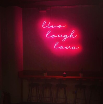 Live Laugh Love Neon Sign Light Lamp 20"x16" Handmade Wall Decor With ...