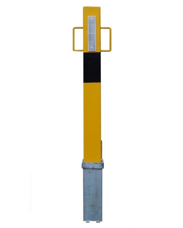 Heavy Duty Yellow Removable Security Post with Lift Out Handles & 2 x ...