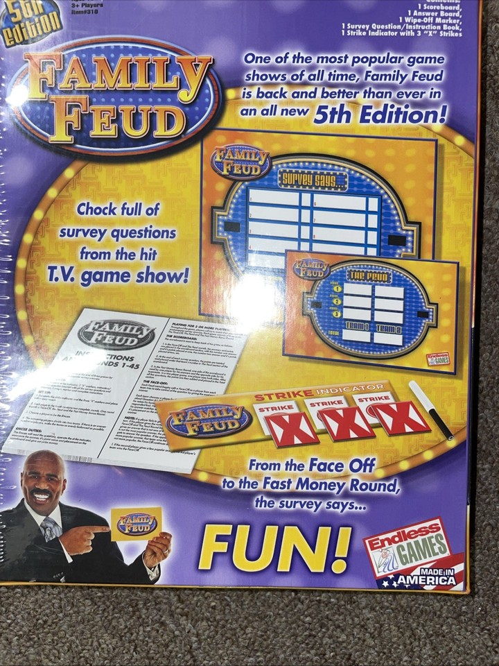 Family Feud 6th Home Edition Board Game Survey Says Steve Harvey New ...