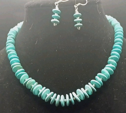 Bohemian Turquoise Disc Handcrafted Necklace Adjustable Length Up To 22 ...