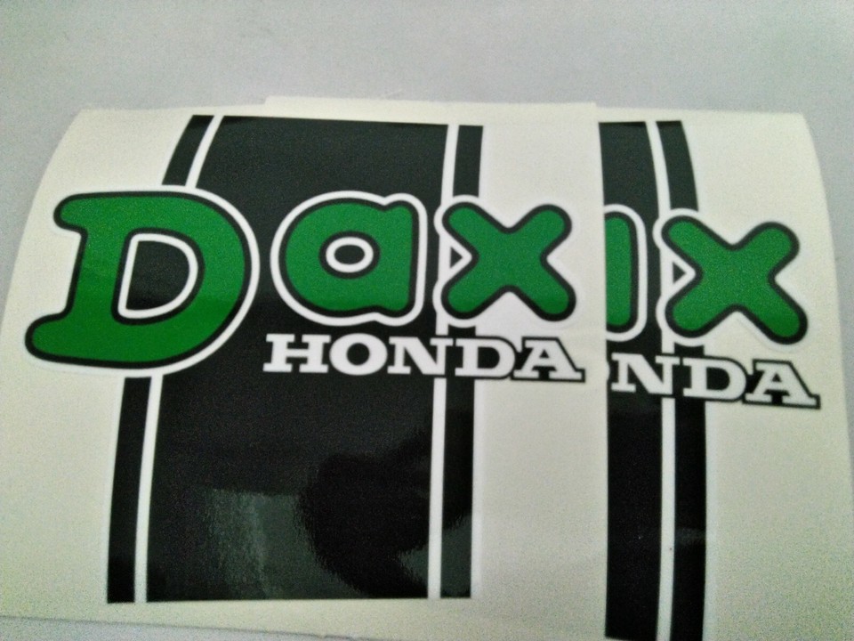 Honda White Dax 70 50 ST50 ST70 Green Sticker Decal Frame Pair | eBay