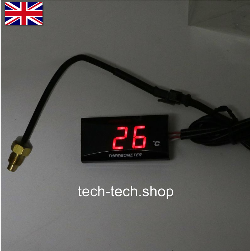 Motorcycle Thermometer Gauge Water Temp Temperature Meter Digital ...