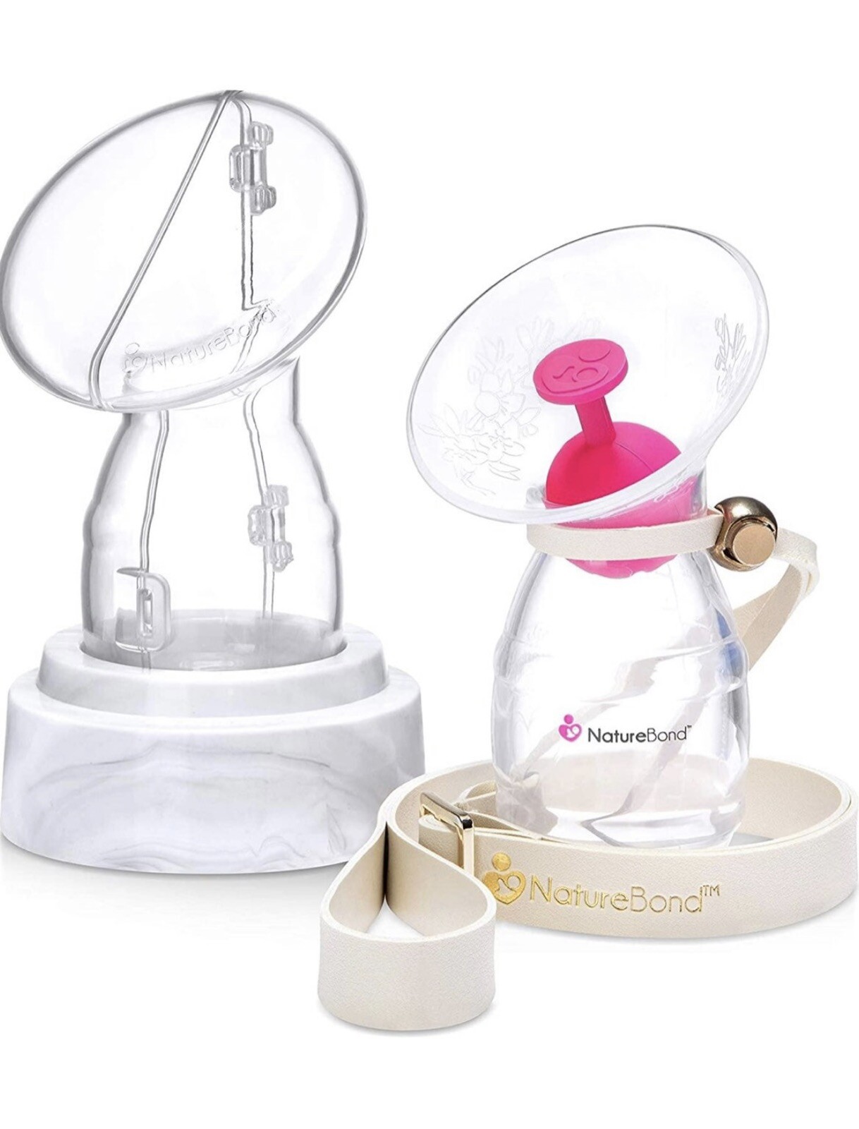 Silicone Breastfeeding Manual Breast Pump Milk Saver Suction All-in-1 ...