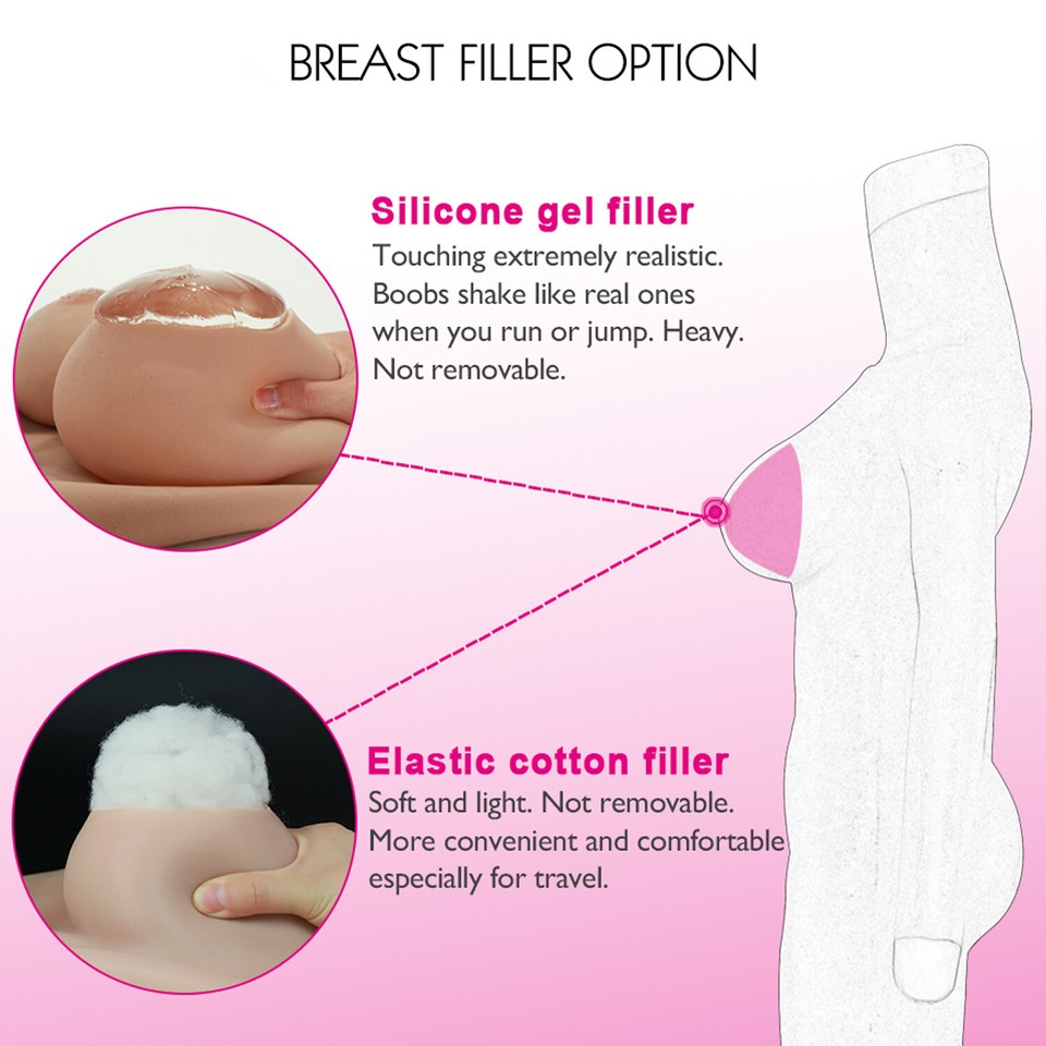 Silicone Breast Forms With Fake Vagina Pants Set for Crossdresser Drag ...