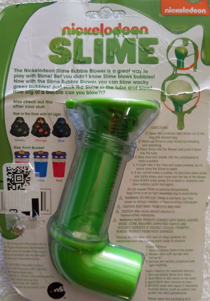 Nickelodeon Slime Bubble Blower Includes Slime | eBay