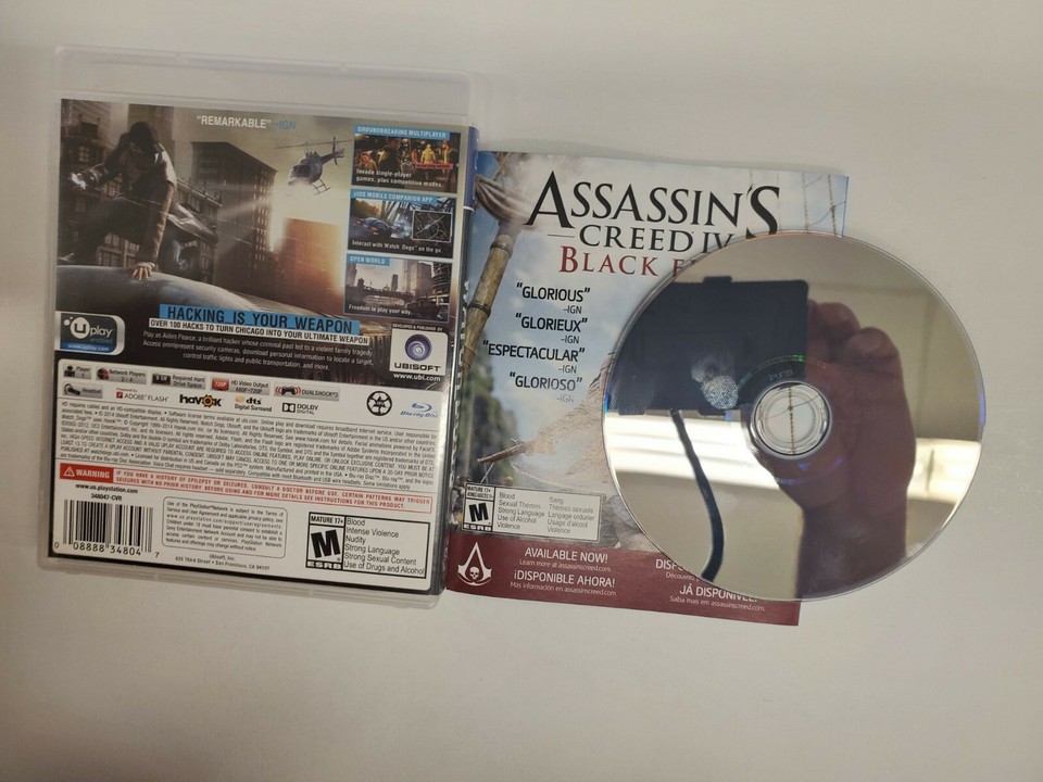 Watch Dogs (PlayStation 3, PS3, 2014) Complete ~ Mint Disc ~ Tested ...