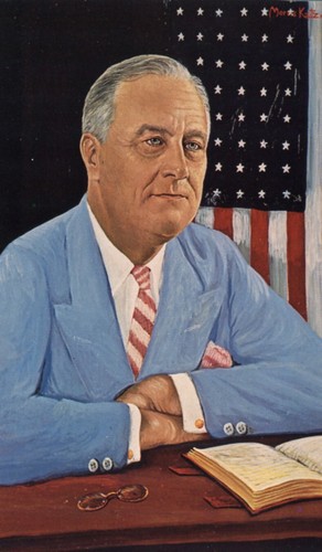 Franklin D Roosevelt 32nd US President Portrait Morris Katz 1969 ...
