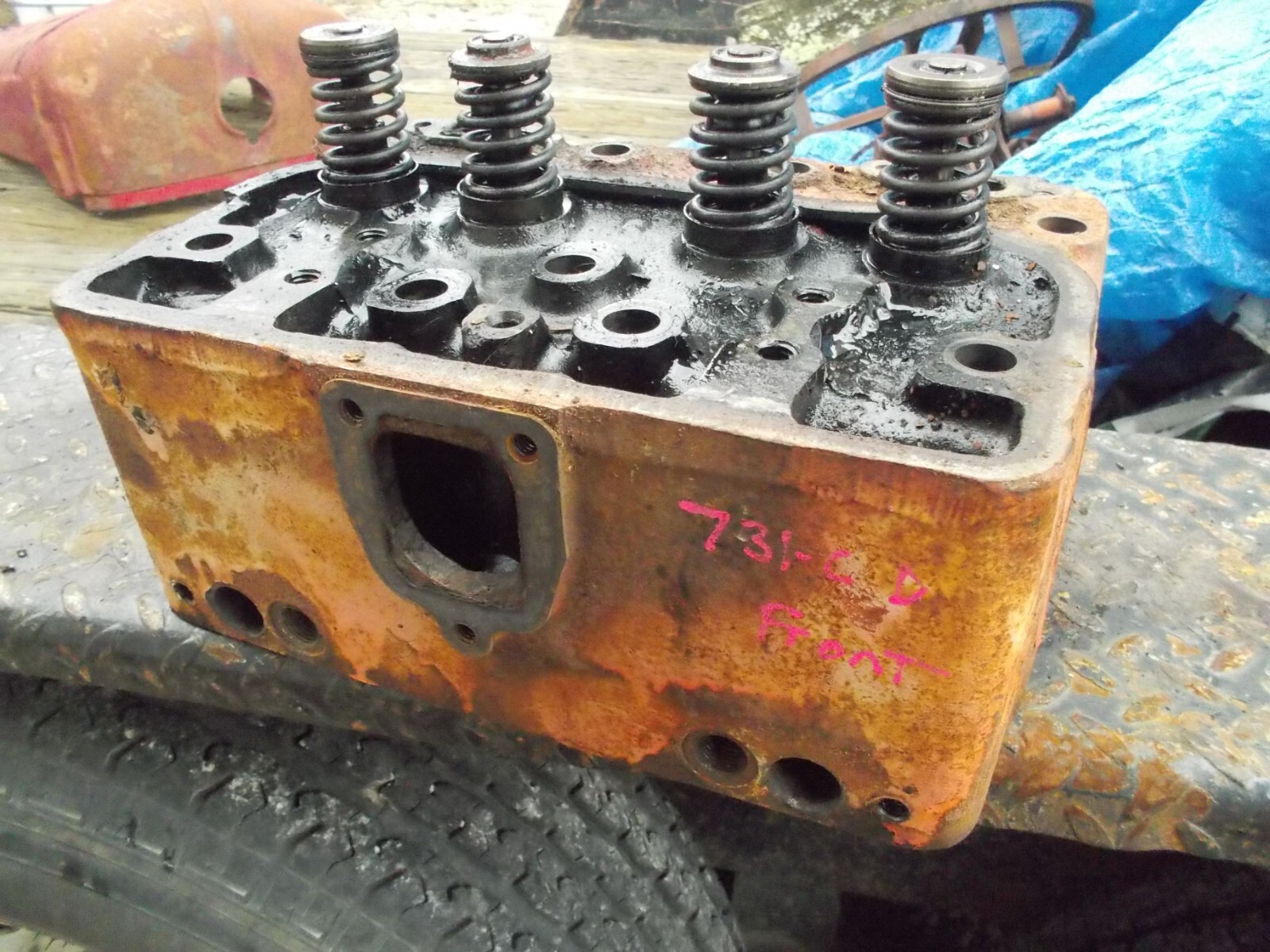 Case 731 Diesel D tractor engine motor Front Rear cylinder head A20957 ...